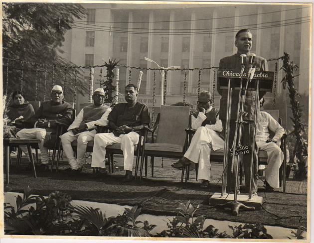 NDMC President Vidyaben speaking at an NDMC function attended by ...